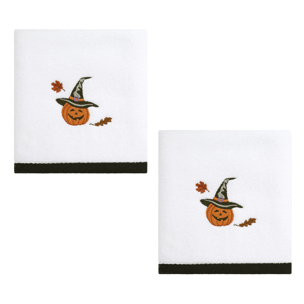 Click here for Avanti Pumpkin Patch Halloween 2pk. Embroidered Ha... prices