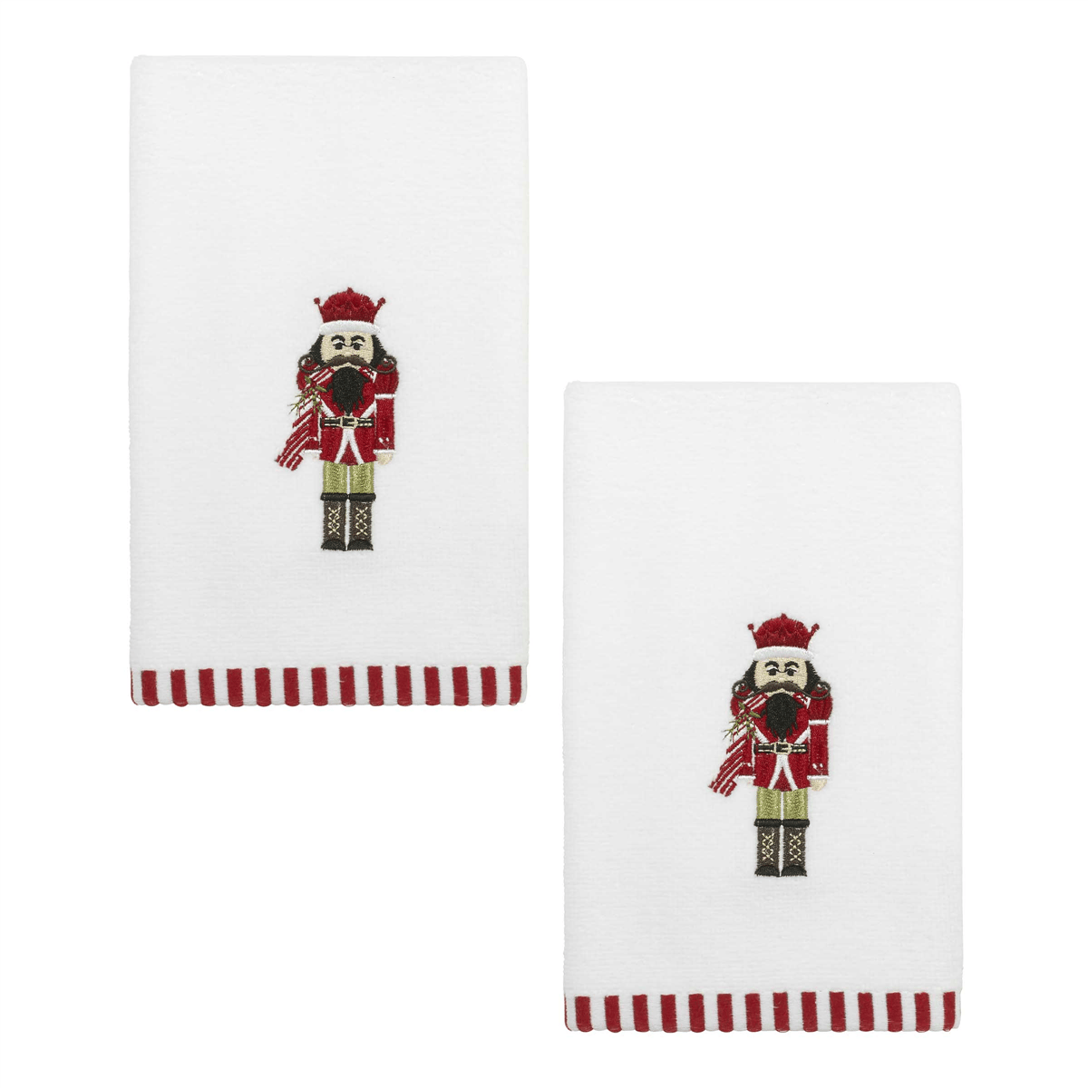 Click here for Avanti Peppermint Nutcracker 2pc. Bath Towel Colle... prices