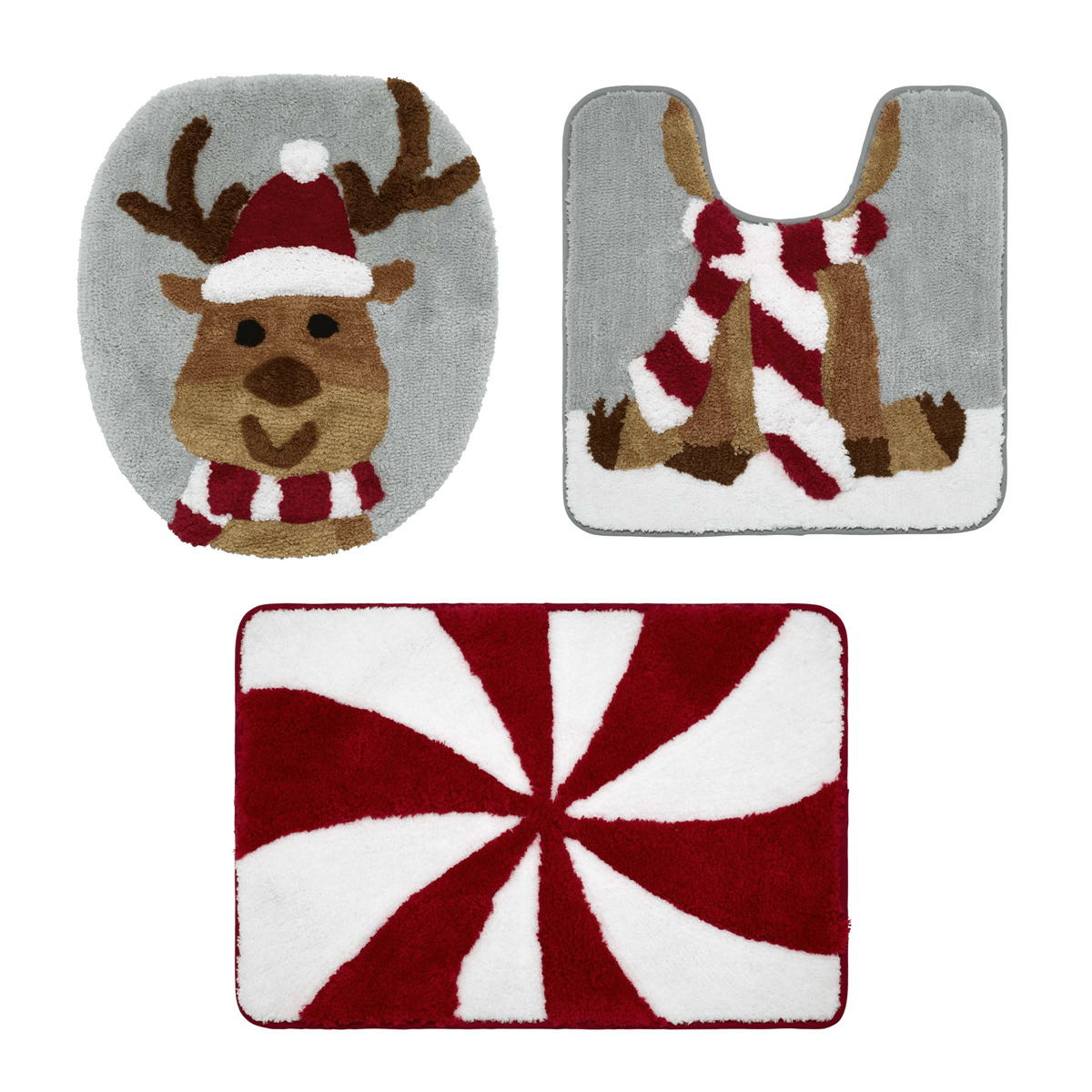 Click here for Avanti Holiday Reindeer 3pc. Bath Rug Set prices
