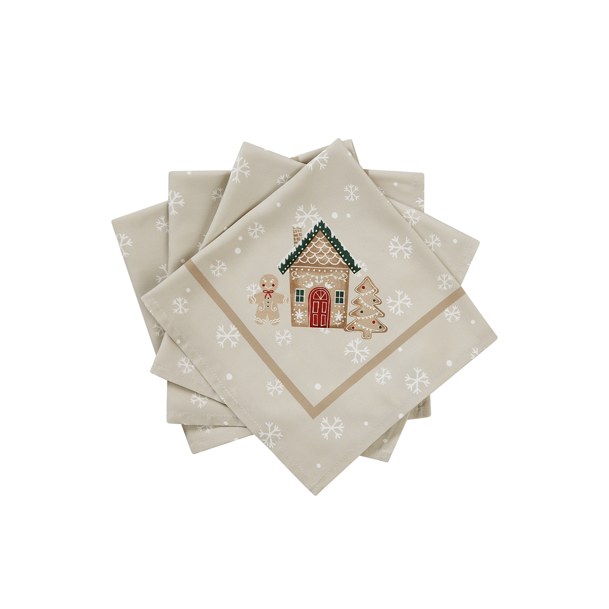 Click here for Avanti Linens Gingerbread Village Napkins - Set of... prices