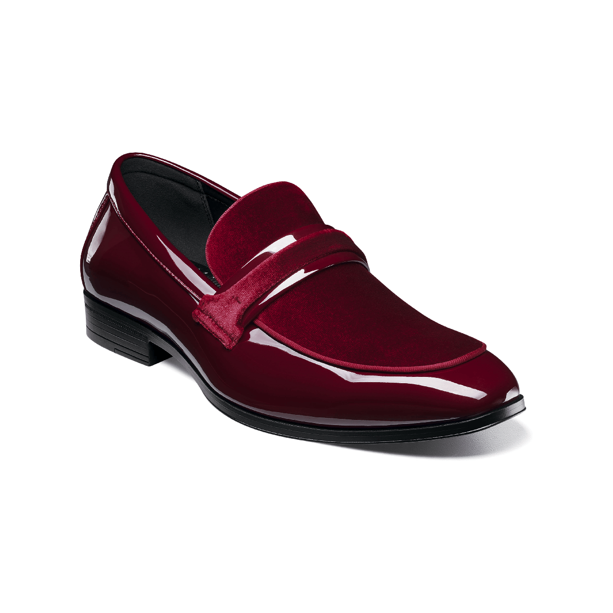 Stacy Adams Mens Spratley Moc Toe Saddle Slip On Loafer - Burgundy