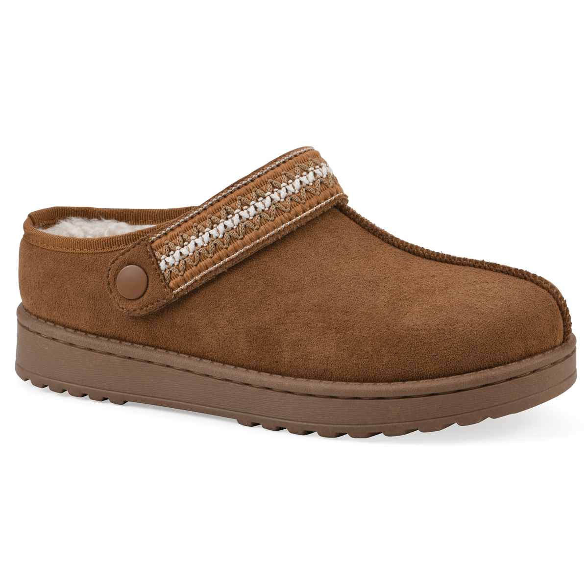 Click here for White Mountain Womens Incast Faux Fur-Lined Clog prices