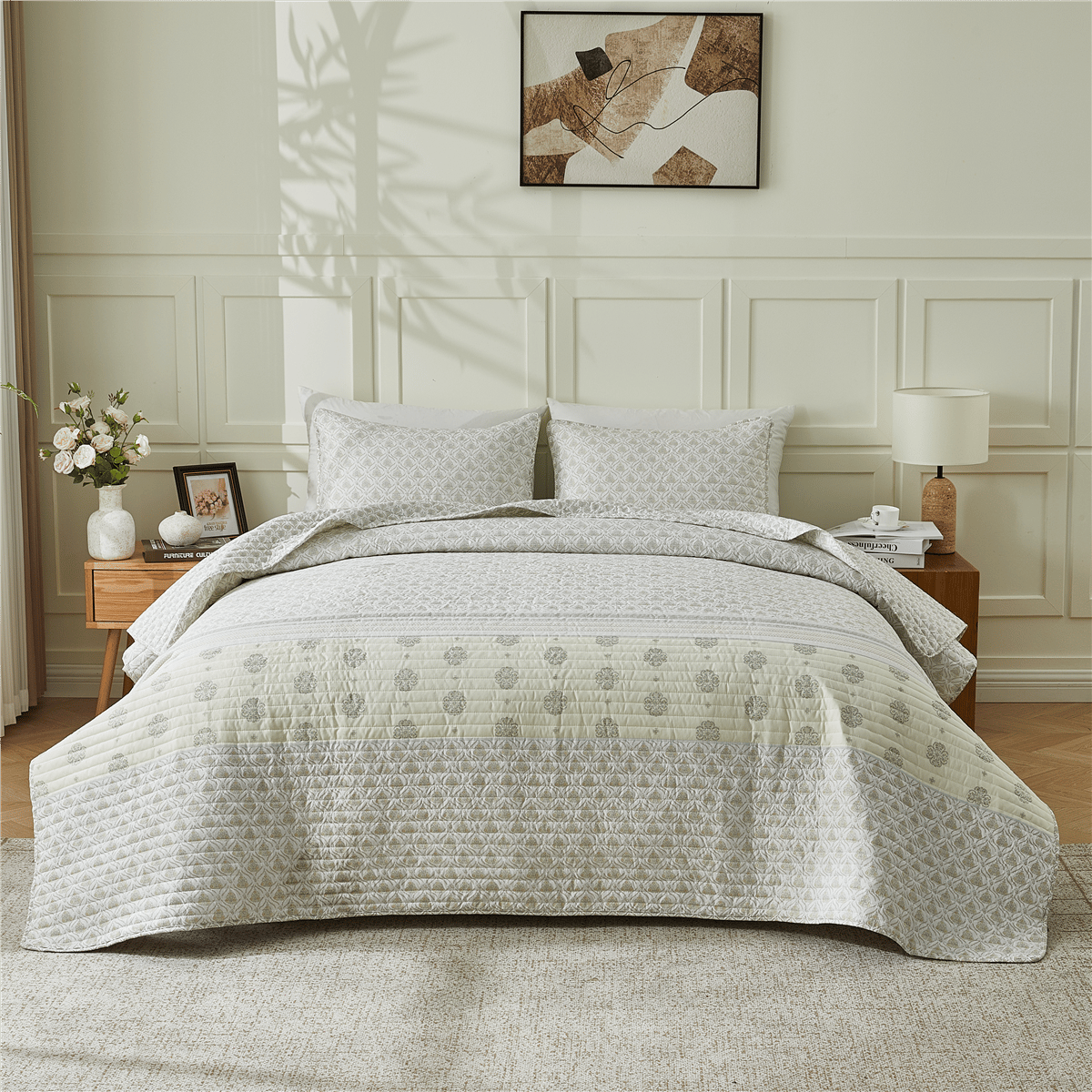 Click here for Patina Vie Maison Vintage Floral Elara 3pc. Quilt... prices