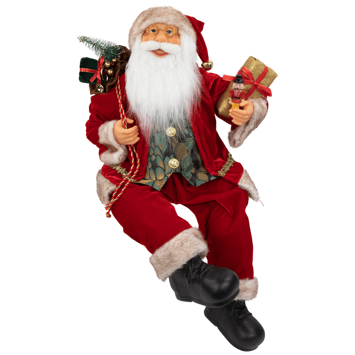 Click here for Northlight Sitting Santa Claus with Presents Chris... prices
