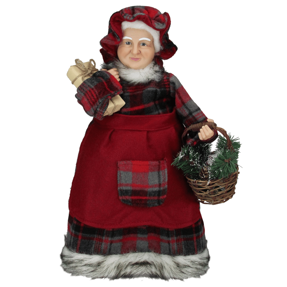 Click here for Northlight Country Mrs Claus with Basket & Gift Ch... prices