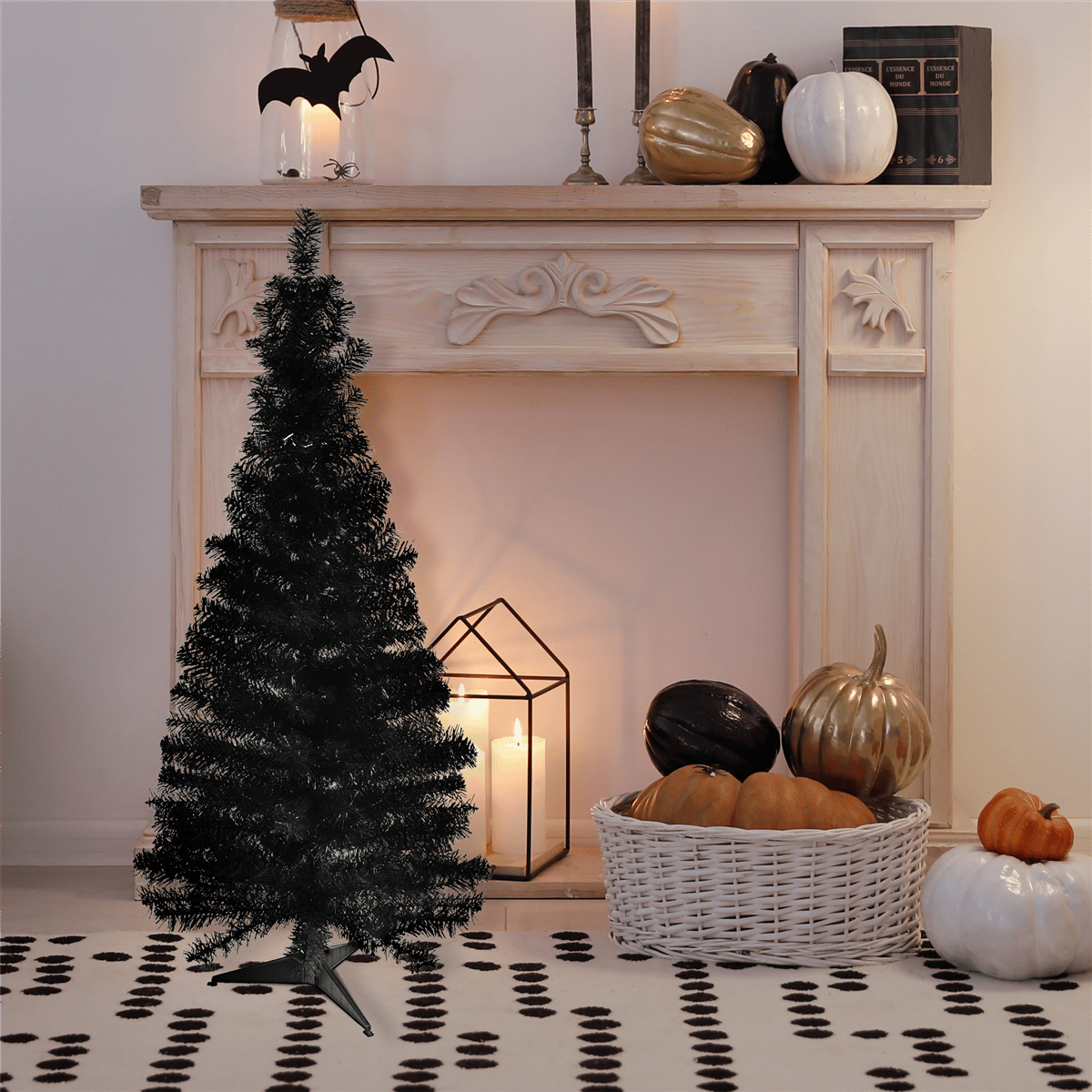 Click here for Northlight 4ft. Slim Tinsel Artificial Halloween T... prices