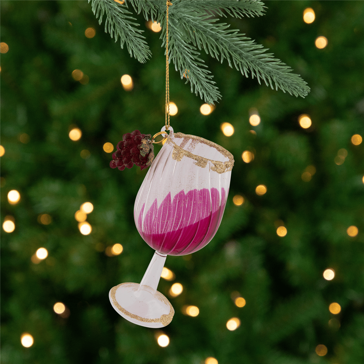 Click here for Northlight 4.25in. Glittered Red Wine Glass Christ... prices