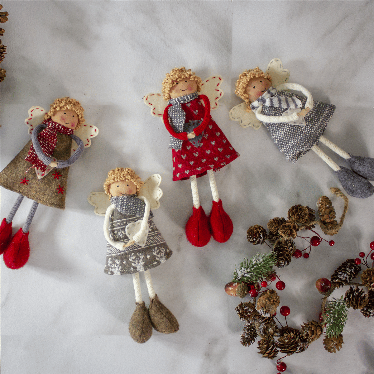 Click here for Northlight Set of 4 Standing Angel Sisters Christm... prices
