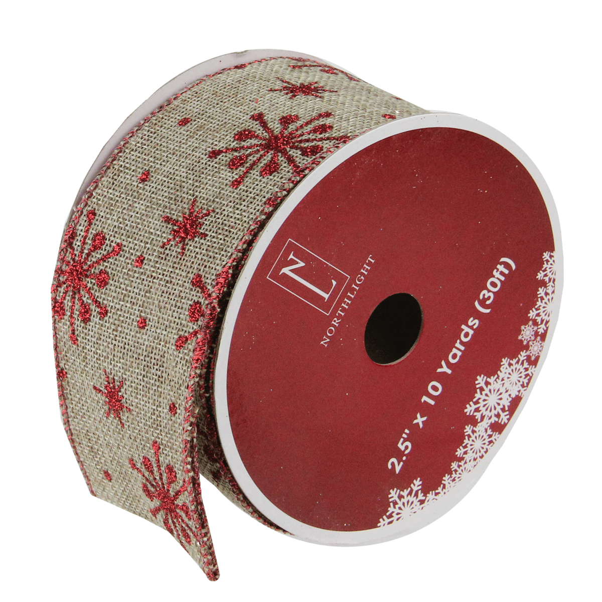 Click here for Northlight Club 12pk. Red Snowflake Christmas Ribb... prices