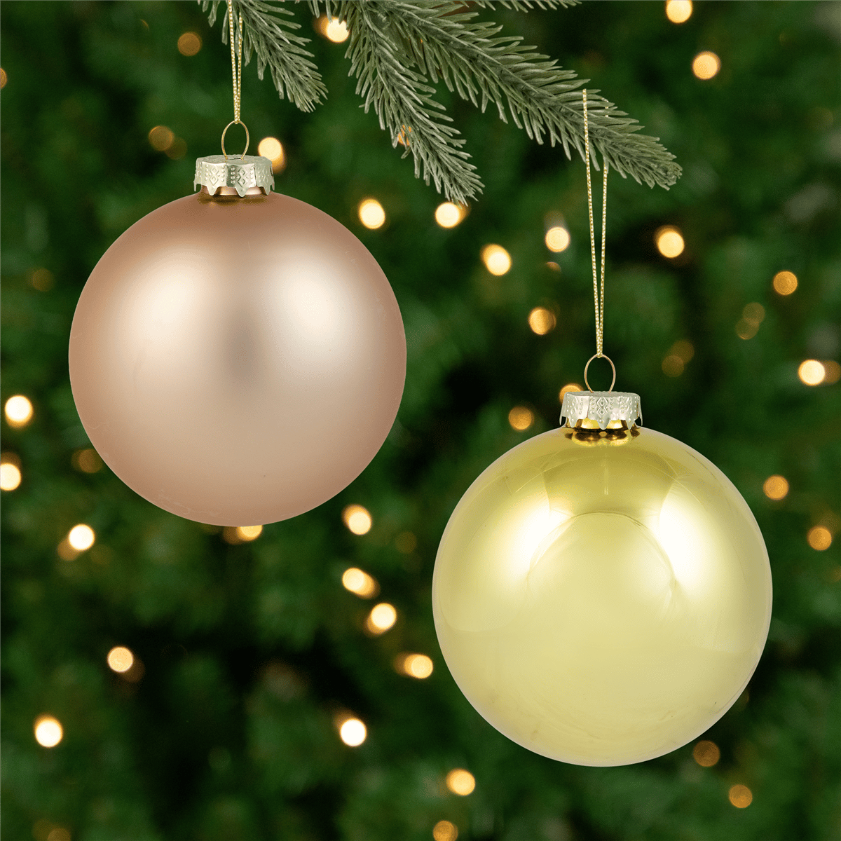 Click here for Northlight 4ct. Gold 2-Finish Christmas Ball Glass... prices