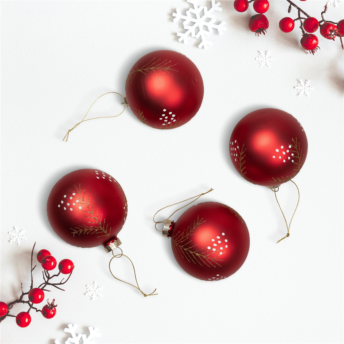 Click here for Northlight 4ct. Glittered Pine Needle Christmas Ba... prices