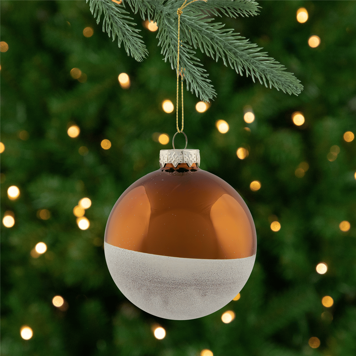 Click here for Northlight 4ct. Dual Color Glass Christmas Ball Or... prices