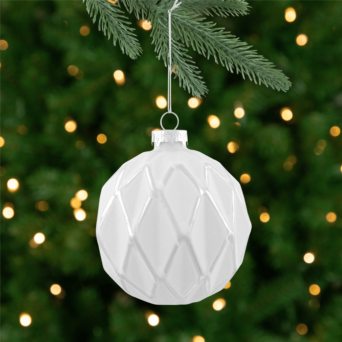Click here for Northlight 4ct. Diamond Christmas Glass Ball Ornam... prices