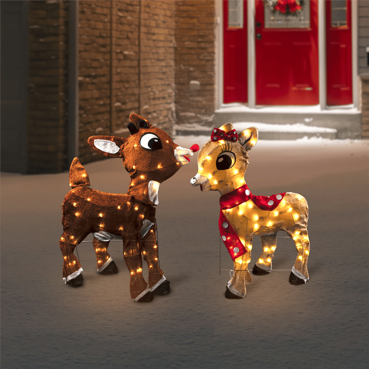 Click here for Northlight Lighted Rudolph & Clarice Outdoor Chris... prices