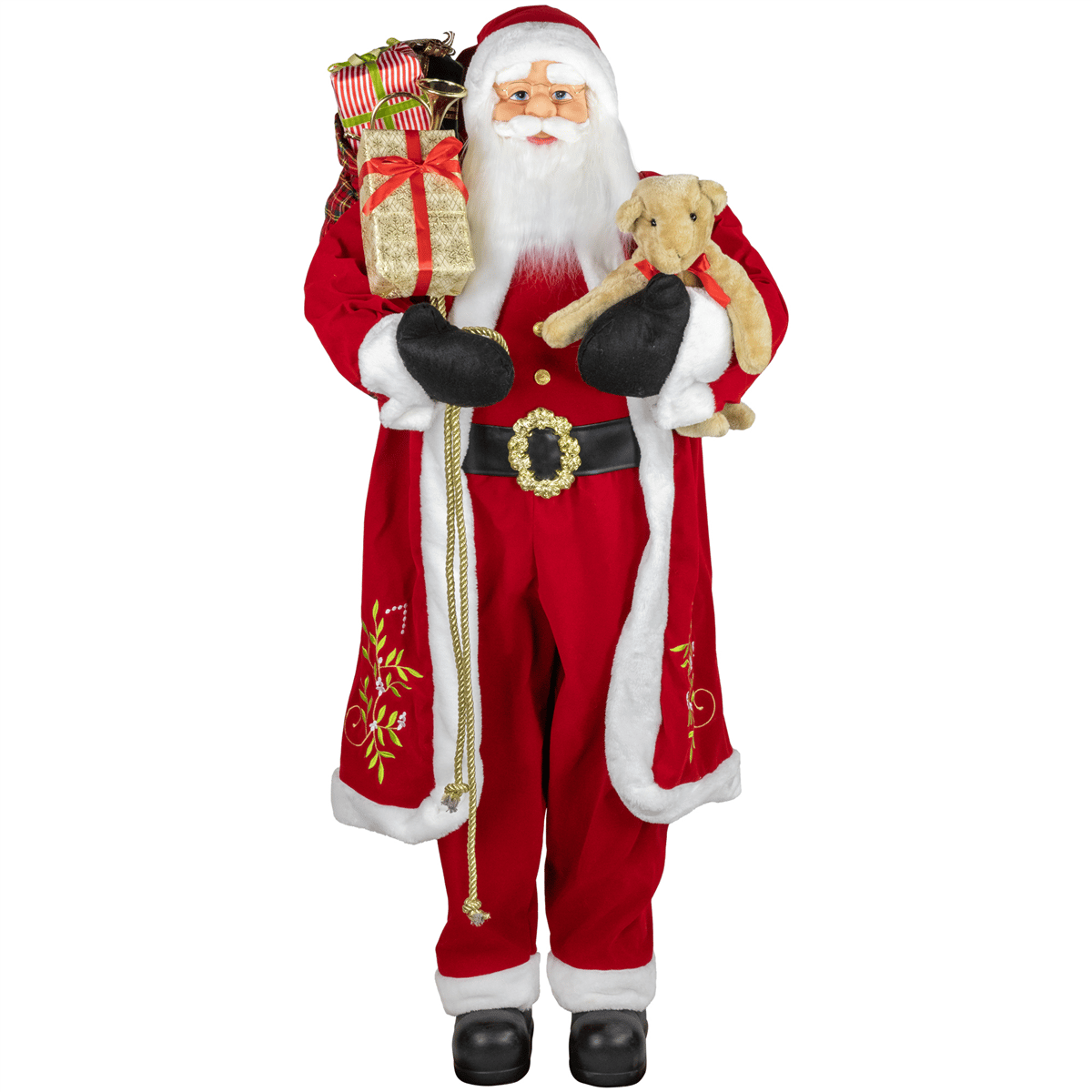 Click here for Northlight 5ft. Santa Claus w/ Gift Bag Standing C... prices
