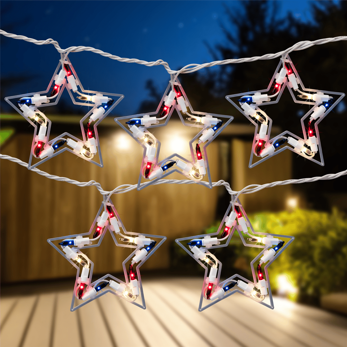 Click here for Northlight 5.25ft. Patriotic Stars Patio Light Set prices