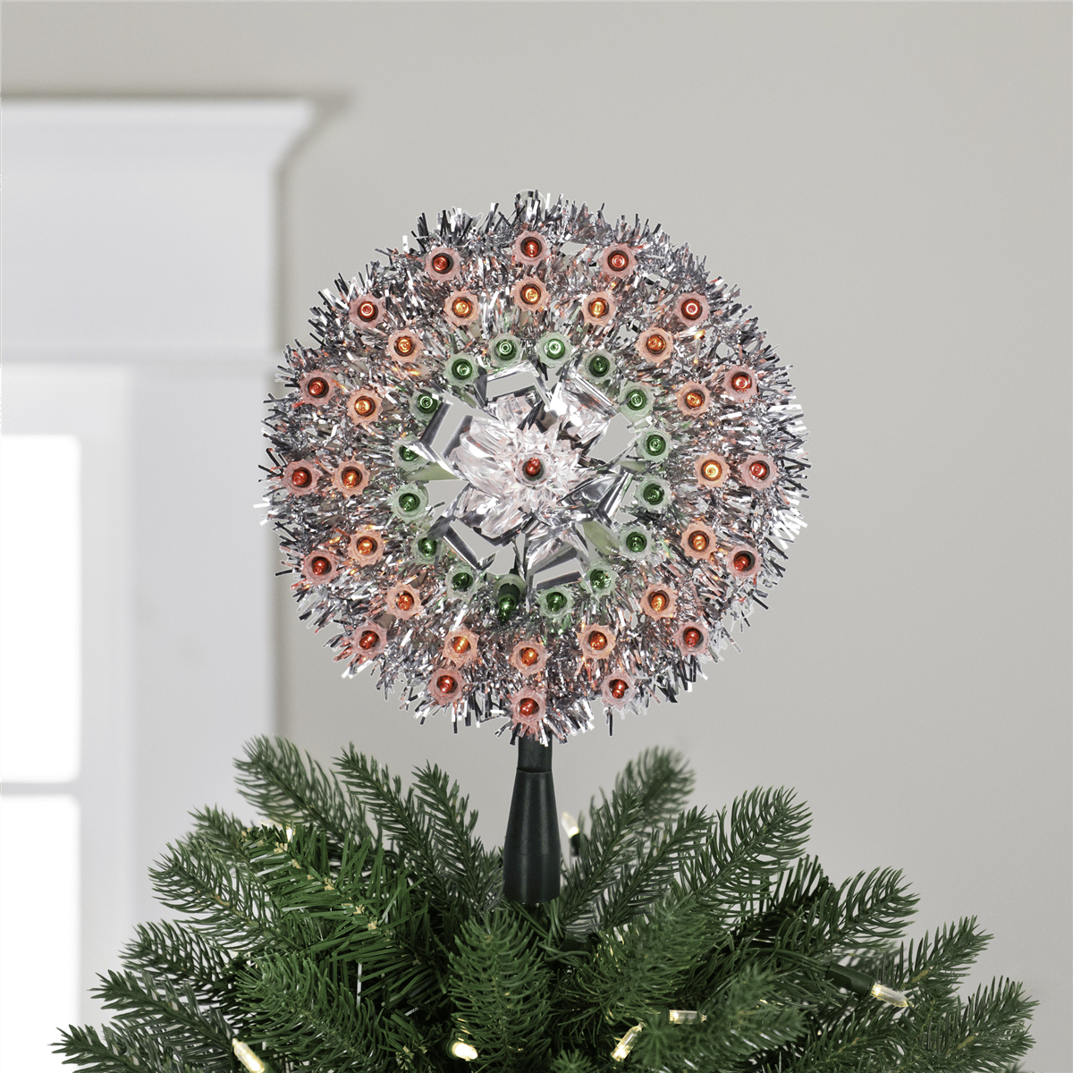 Click here for Northlight 8in. Pre-Lit Silver Starburst Christmas... prices