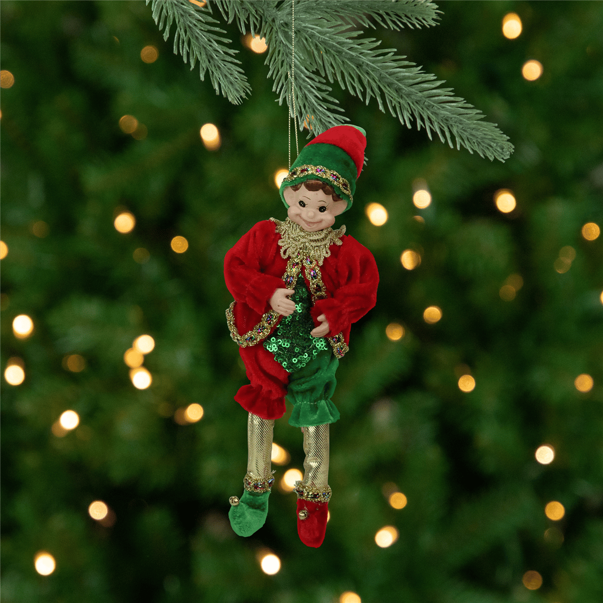 Click here for Northlight Bendable Elf in a Suit Hanging Christma... prices