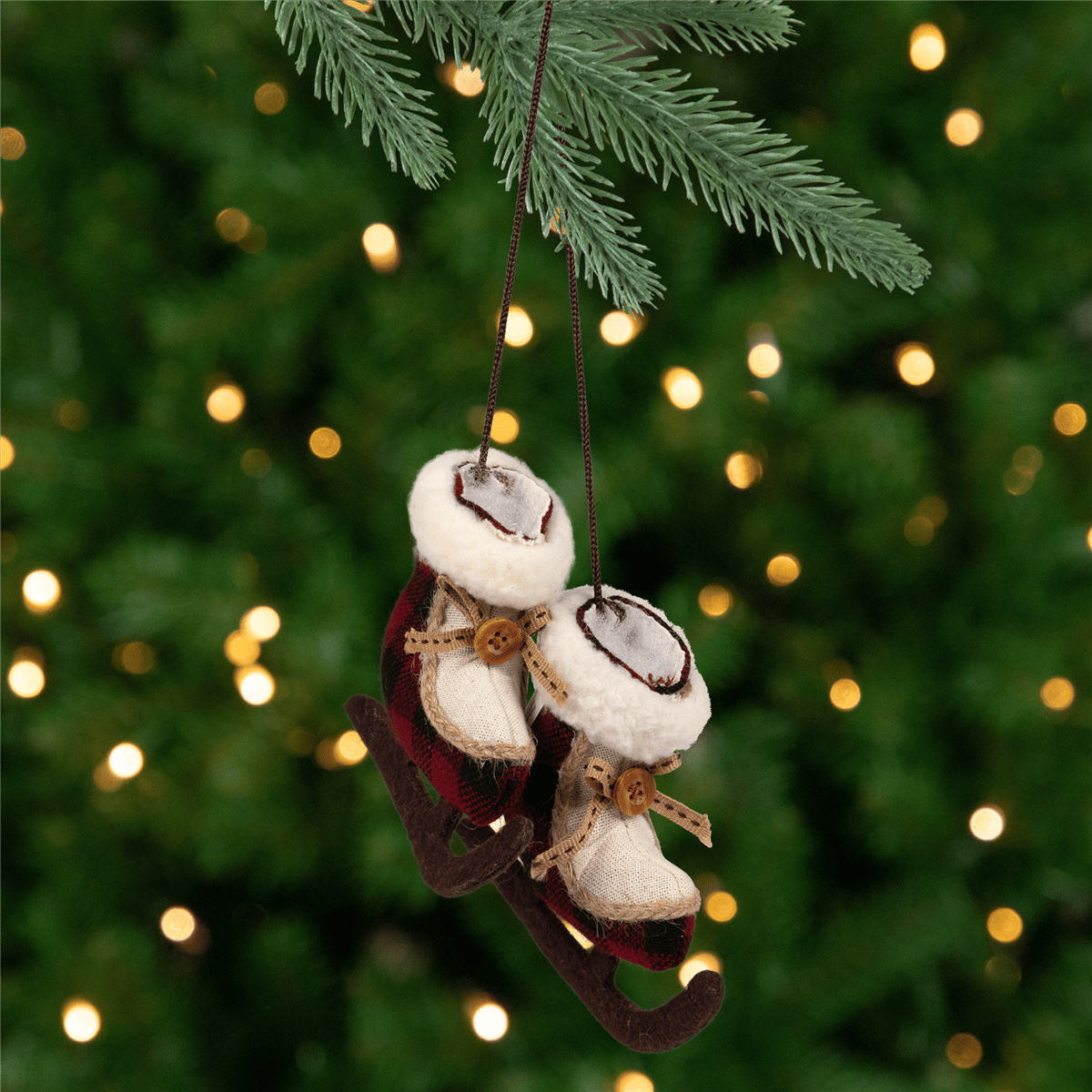 Click here for Northlight Buffalo Plaid Ice Skates Christmas Orna... prices