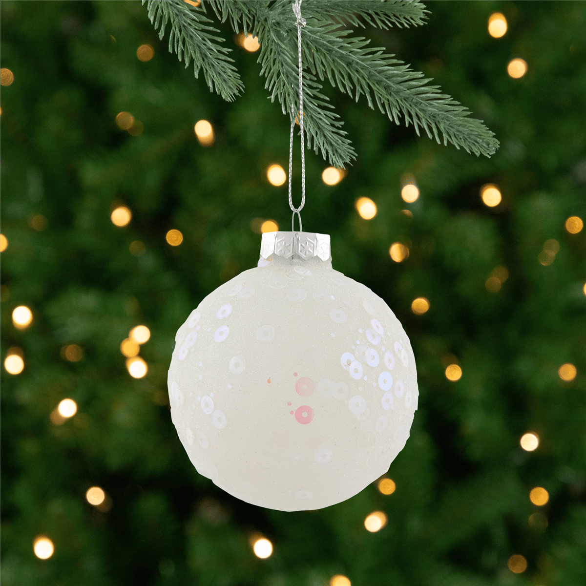 Click here for Northlight 4pc. Frosted Sequined Christmas Ball Gl... prices