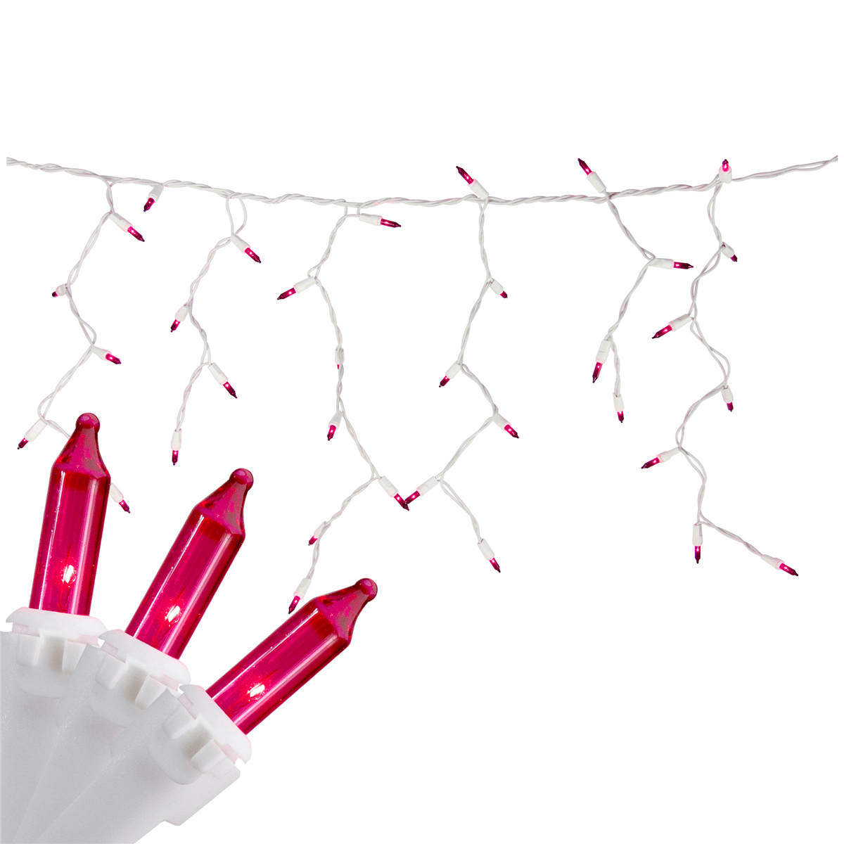 Click here for Brite Star 7.75ft. Mini Pink Icicle 100ct. Christm... prices