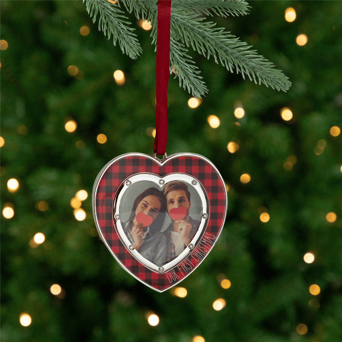 Click here for Northlight Buffalo Plaid Heart Picture Frame Chris... prices