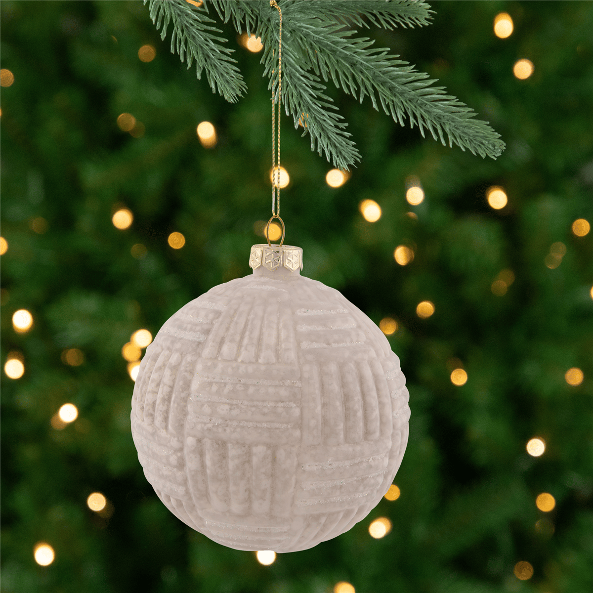 Click here for Northlight White Geometric Glass Ball Christmas Or... prices