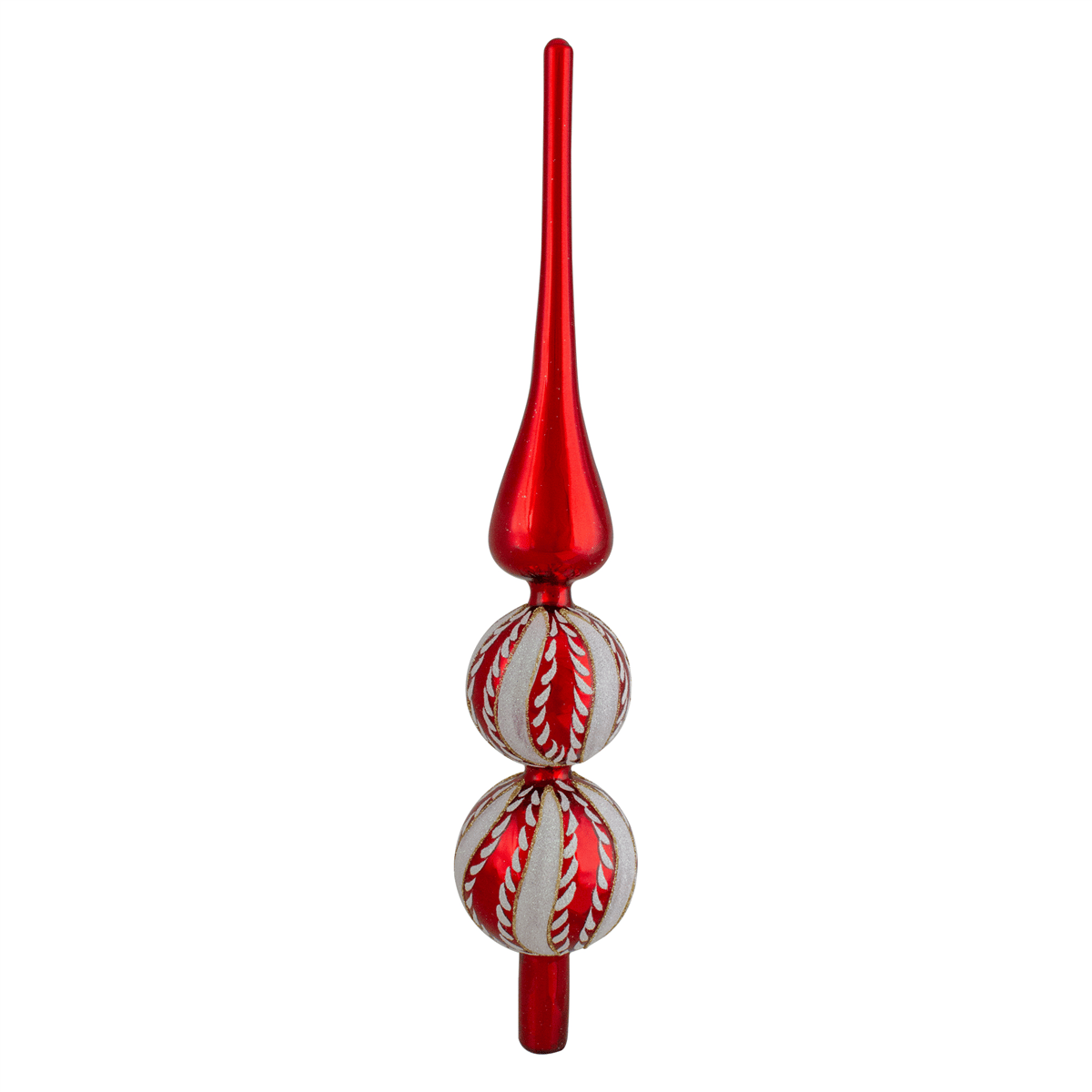 Click here for Northlight Red & White Glass Finial Christmas Tree... prices