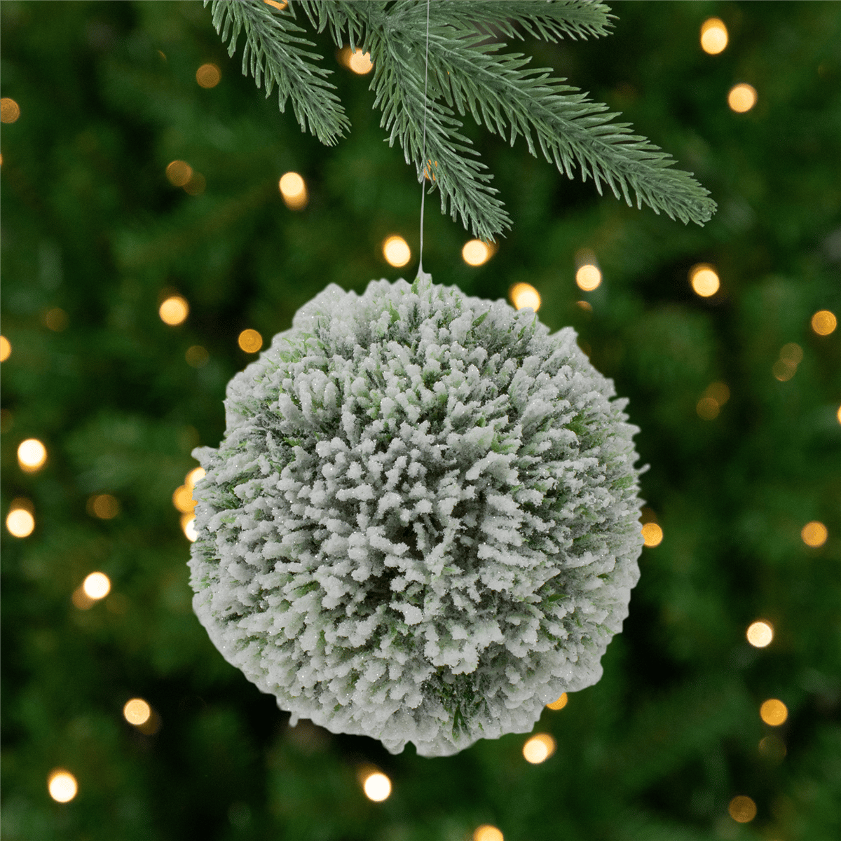 Click here for Northlight Frosted Pine Christmas Ball Ornament -... prices