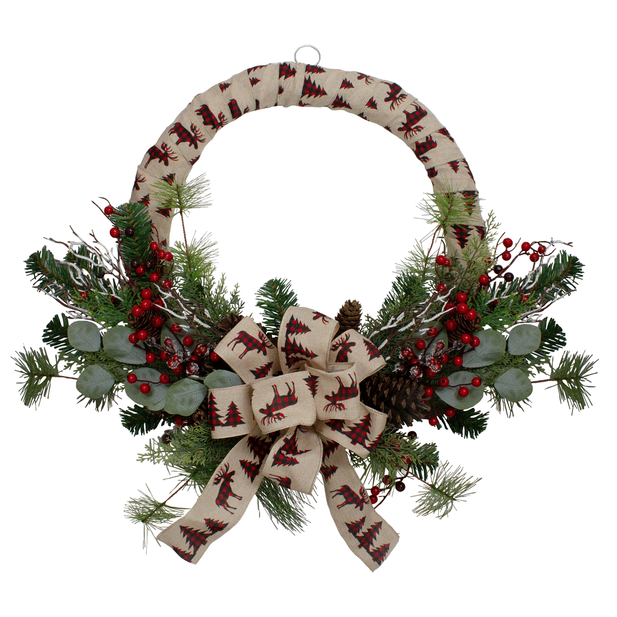 Click here for Northlight Winter Foliage & Berries Burlap Christm... prices