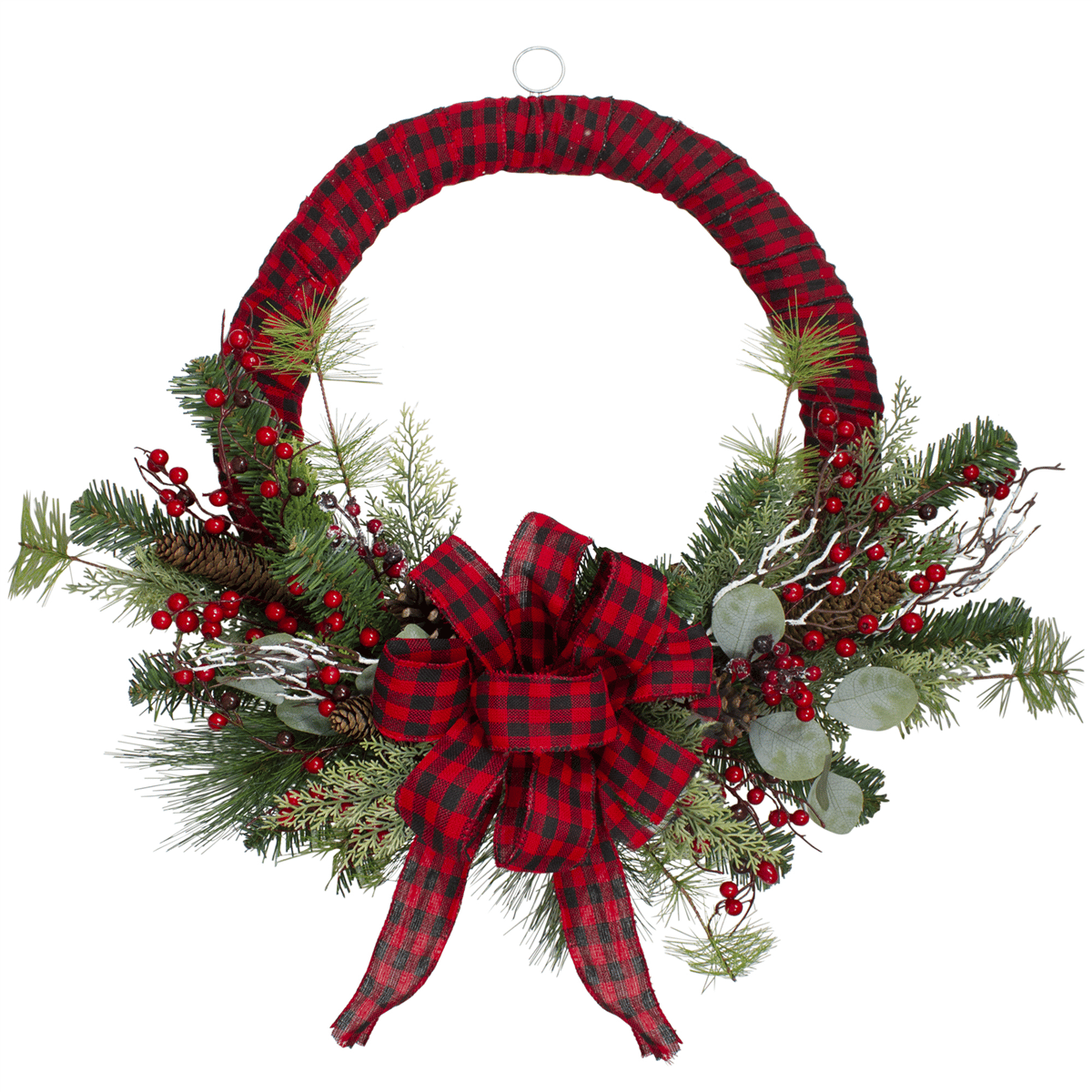 Click here for Northlight Red & Black Buffalo Plaid Artificial Ch... prices