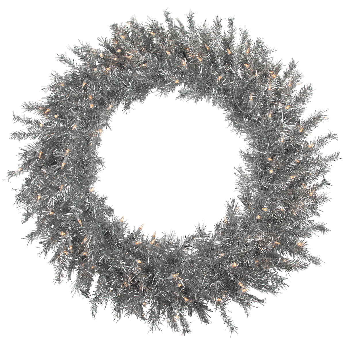Click here for Northlight 36in. Pre-Lit Silver Tinsel Christmas W... prices
