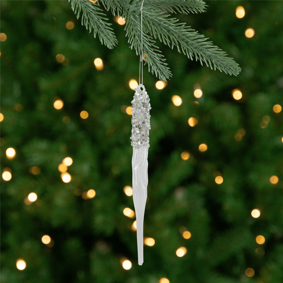 Click here for Northlight Sequined & Beaded Icicle Glass Christma... prices