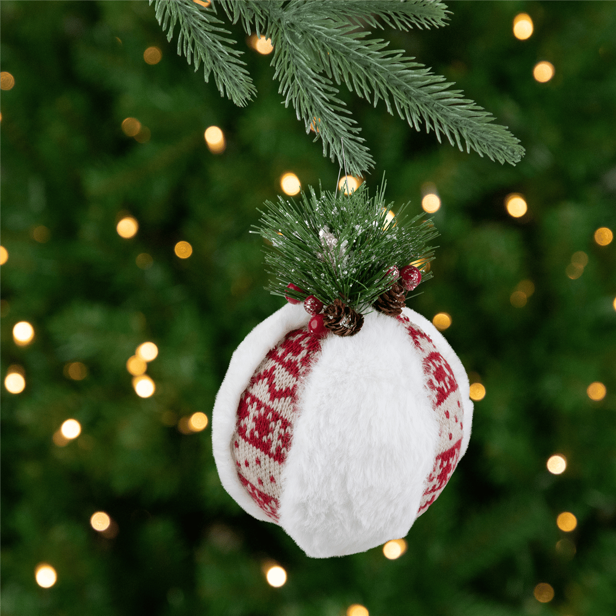 Click here for Northlight Faux Fur & Nordic Christmas Ball Orname... prices