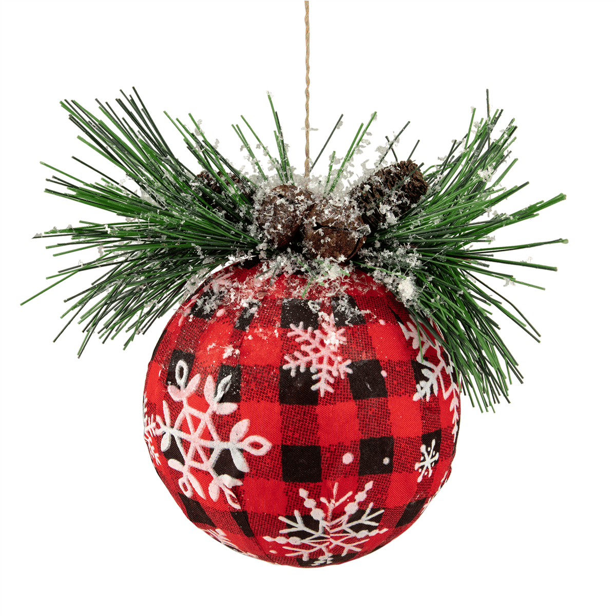 Click here for Northlight Buffalo Plaid Snowflake Christmas Ornam... prices