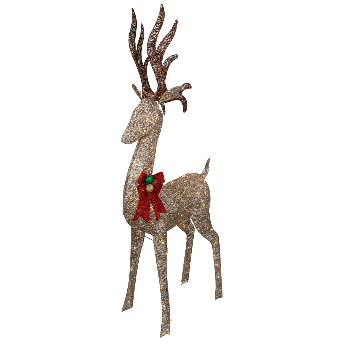 Click here for Northlight 74in. LED Champagne Deer Outdoor Christ... prices