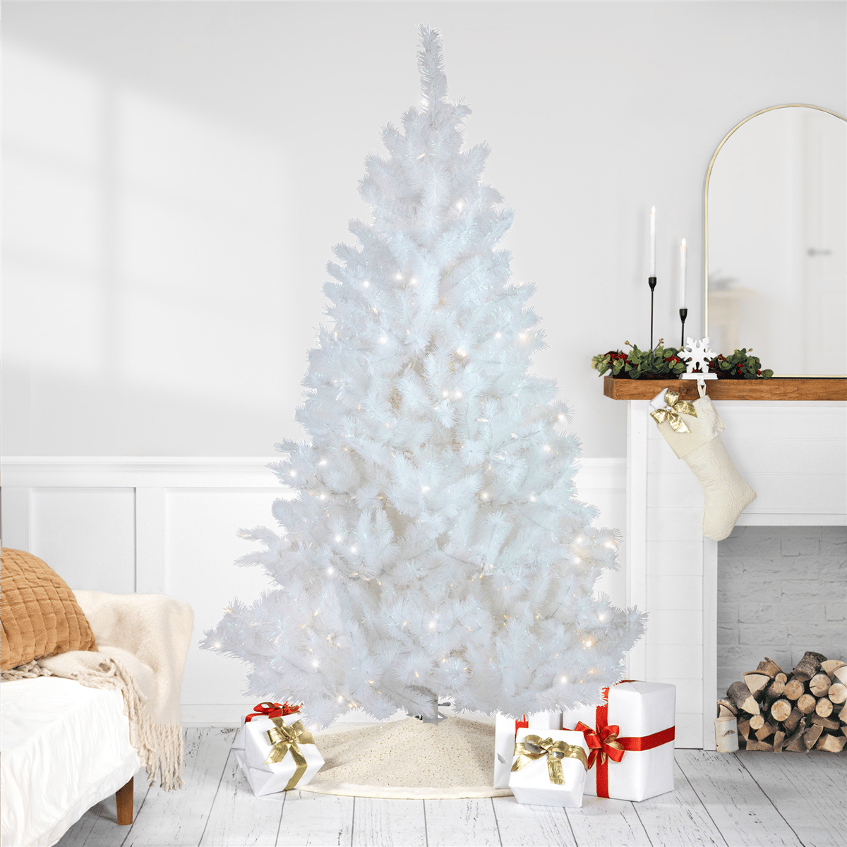 Click here for Northlight 7.5ft. Pre-Lit White Alaskan Pine Chris... prices