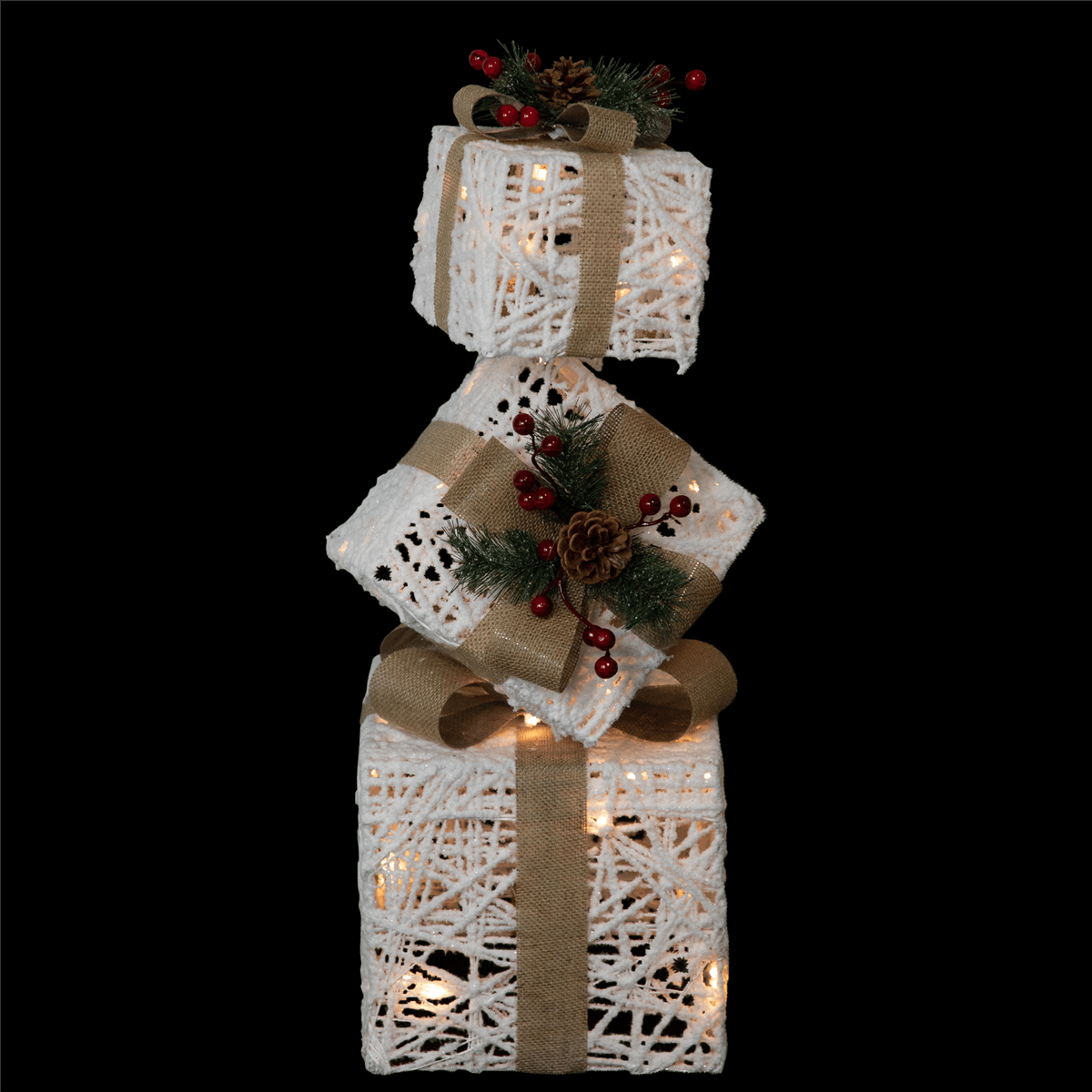 Click here for Northlight LED Lighted Stacked Gift Boxes Christma... prices