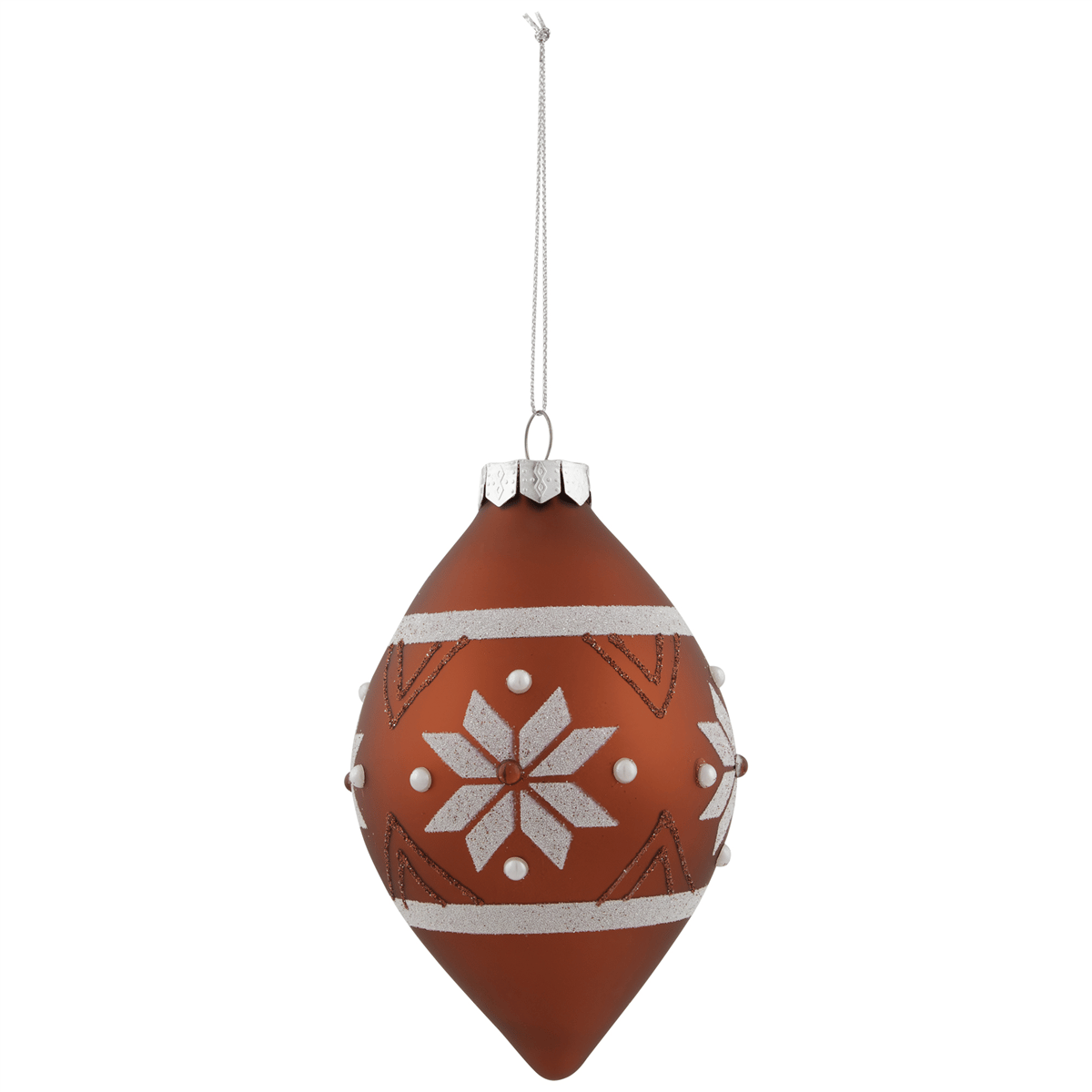 Click here for Northlight Glittered Snowflake Glass Finial Christ... prices