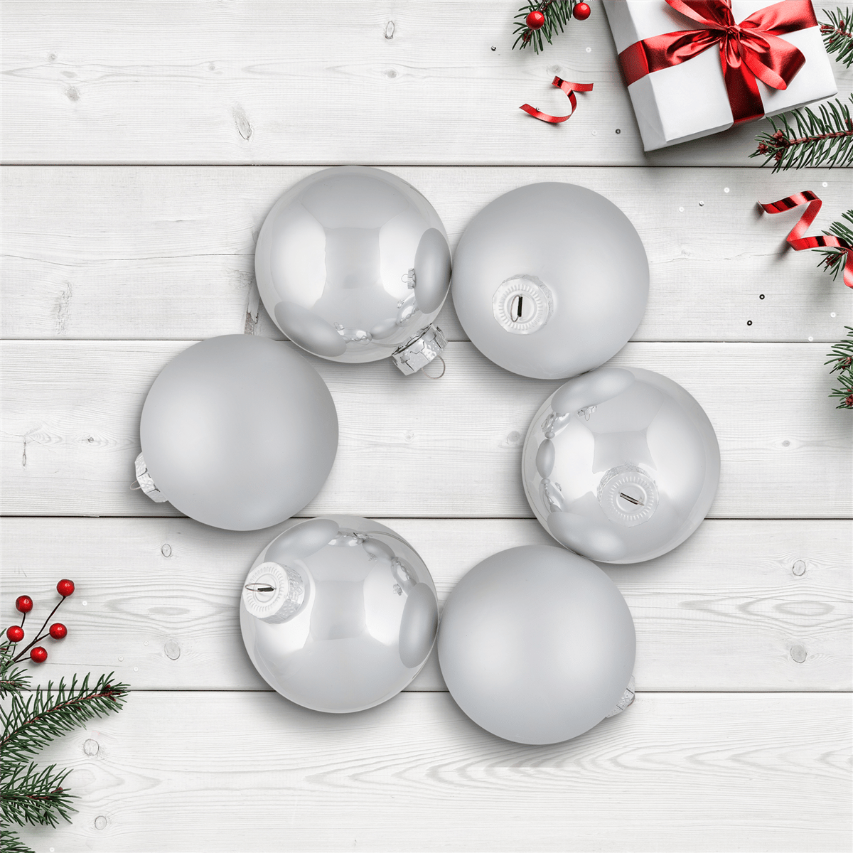 Click here for Northlight 6ct. Shiny & Matte Christmas Glass Ball... prices