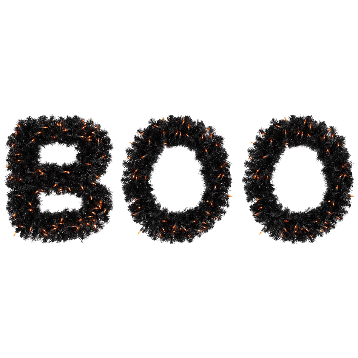 Northlight 18 Lighted Letter Boo Halloween Yard Art  One Size  Black