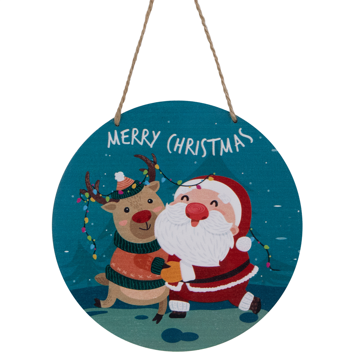 Click here for Northlight Santa & Reindeer Merry Christmas Disc O... prices