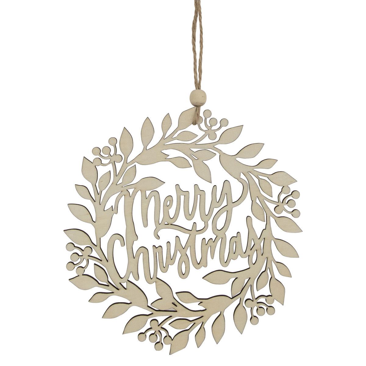 Click here for Northlight 8in. Natural Merry Christmas Wooden Wre... prices