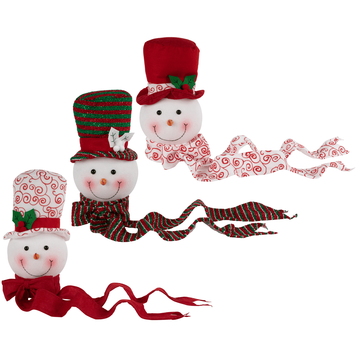 Click here for Northlight Plush Snowmen in Hats Christmas Ornamen... prices