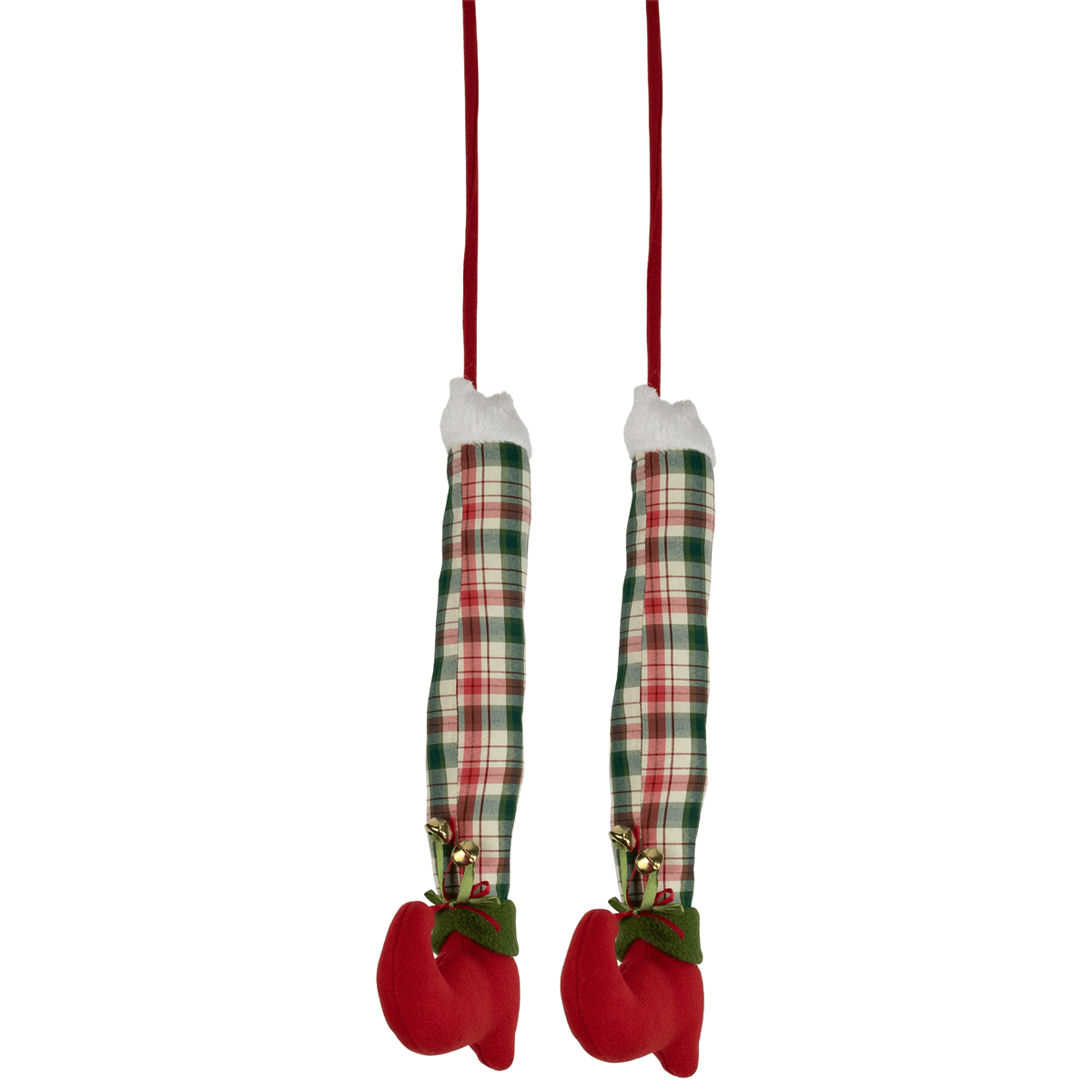 Click here for Northlight Red & Green Plaid Elf Leg Christmas Pic... prices