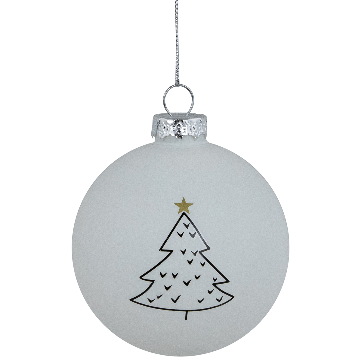 Click here for Northlight 4ct. Matte White Christmas Tree Glass O... prices