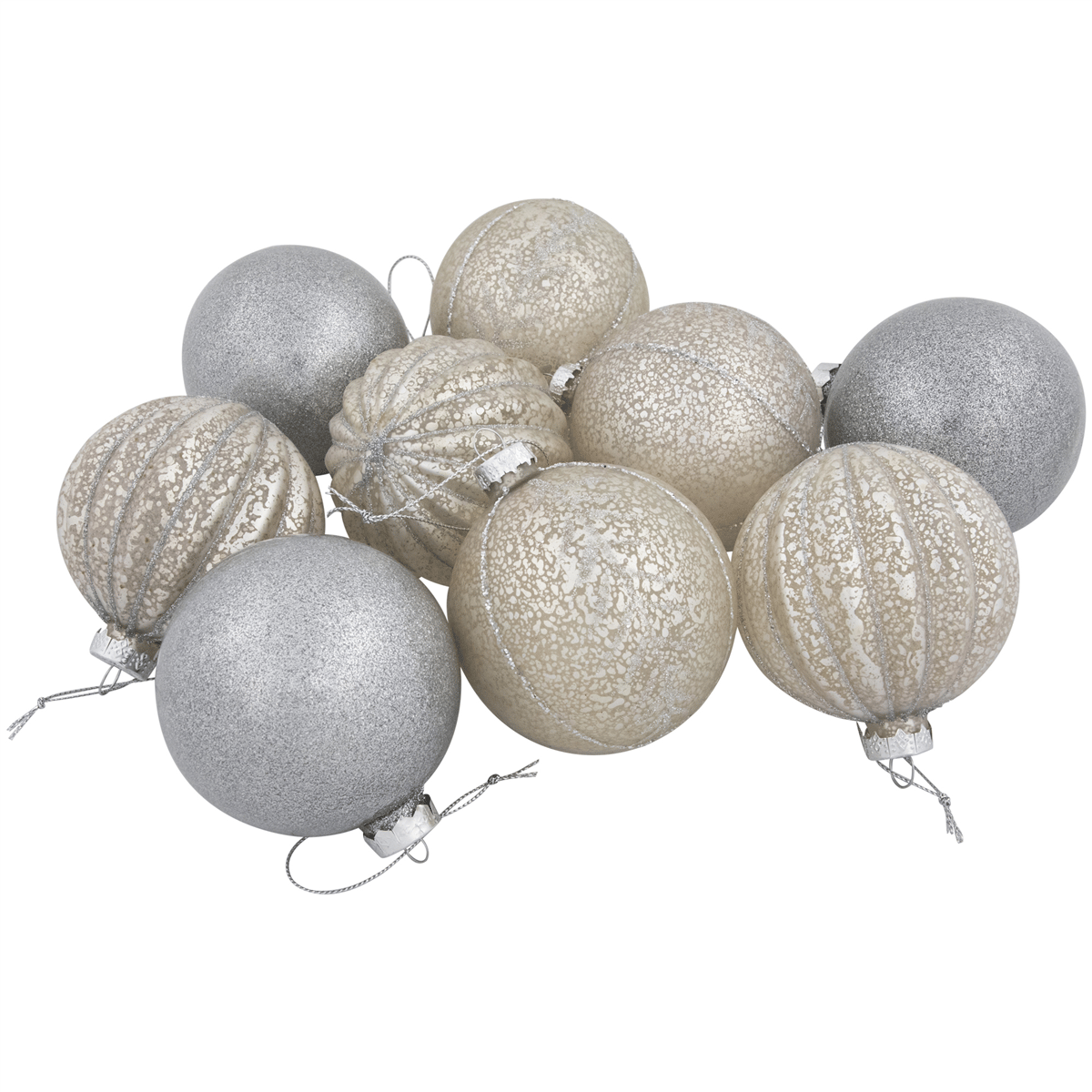 Click here for Northlight 9ct. Gold & Silver Glass Ball Christmas... prices