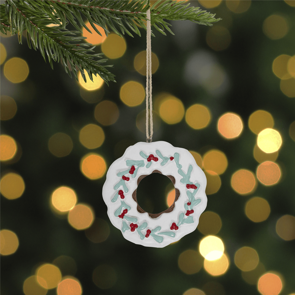 Click here for Northlight White Frosted Donut Christmas Ornament prices