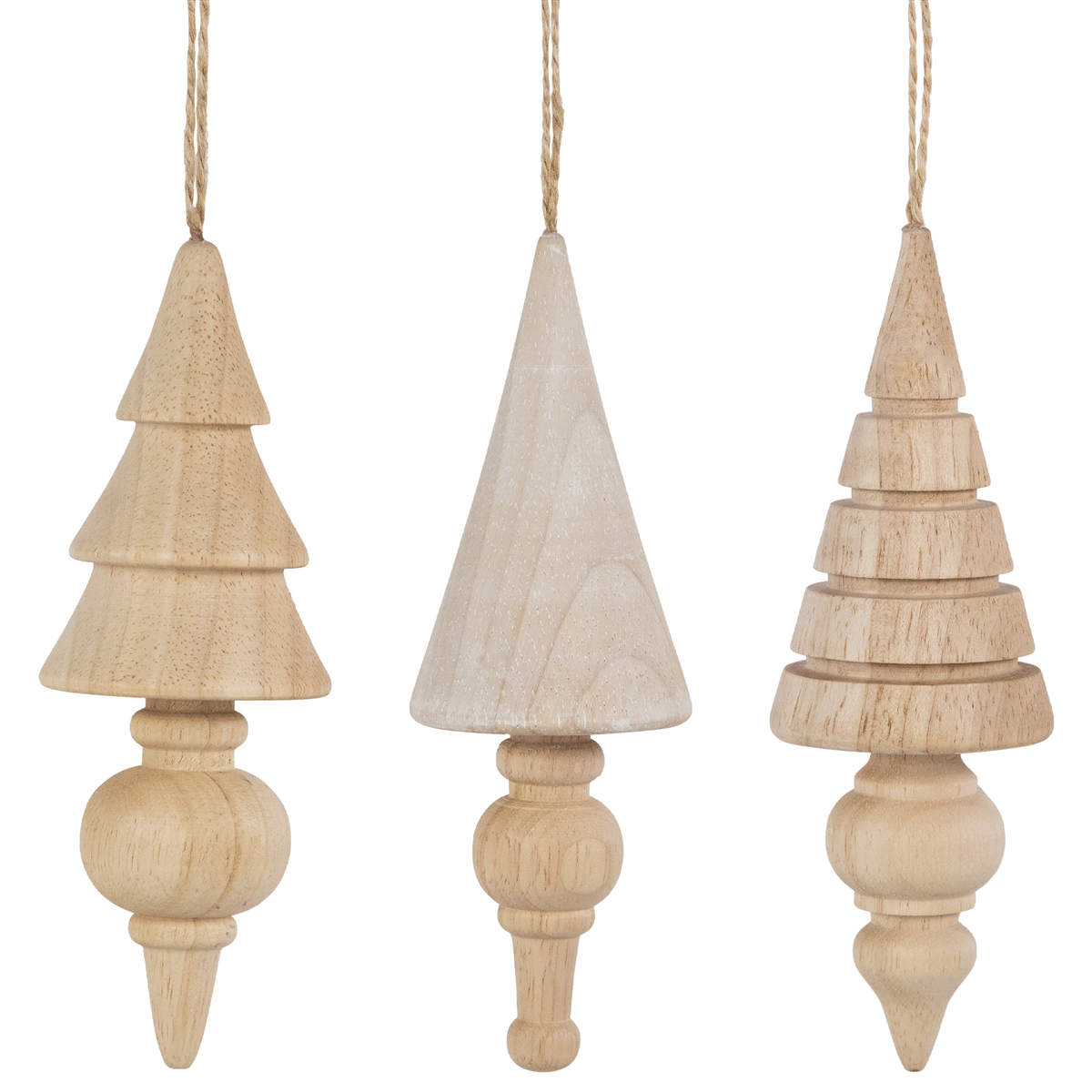 Click here for Northlight 3pc. Natural Trees Wooden Christmas Orn... prices