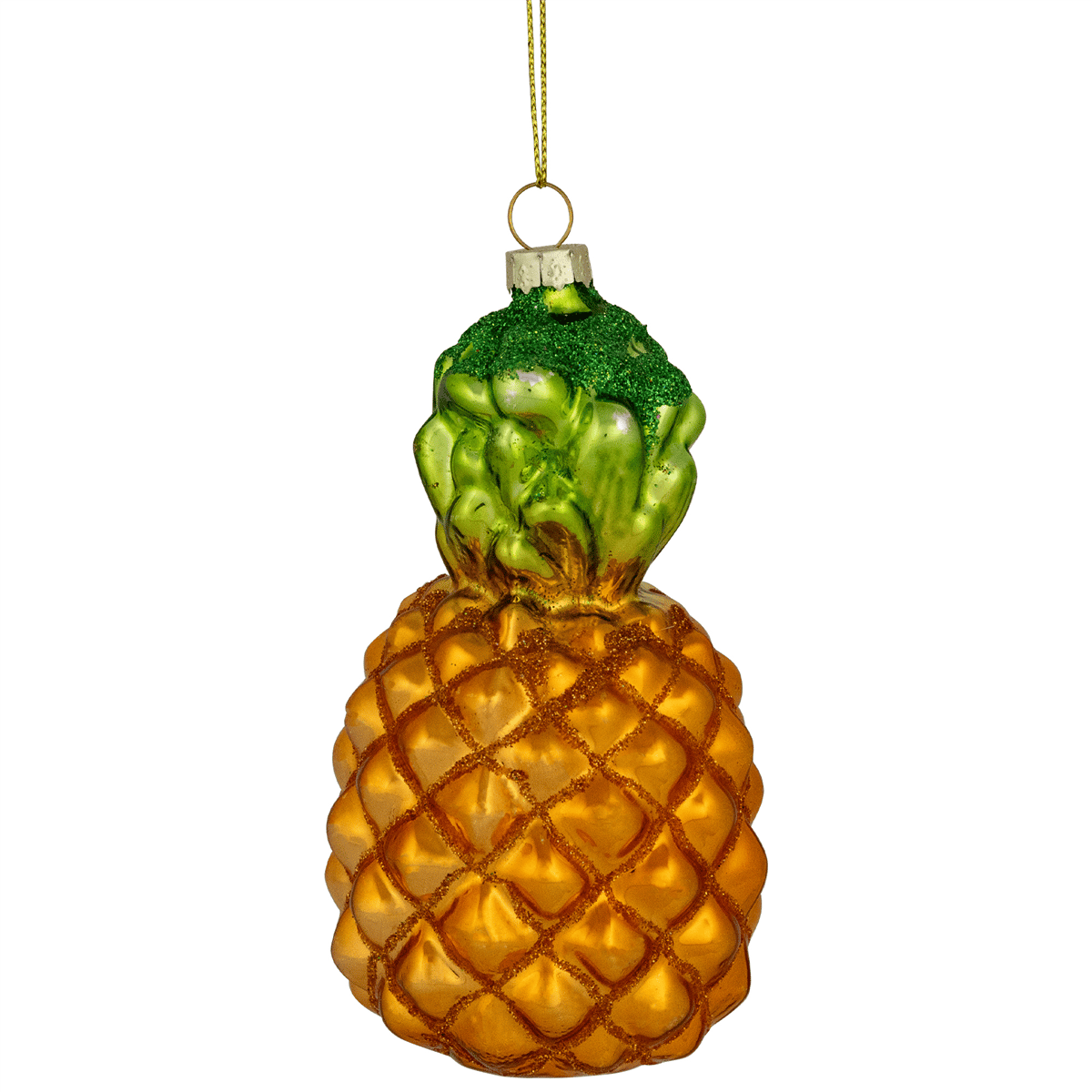 Click here for Northlight 4.75in. Glittered Pineapple Glass Chris... prices